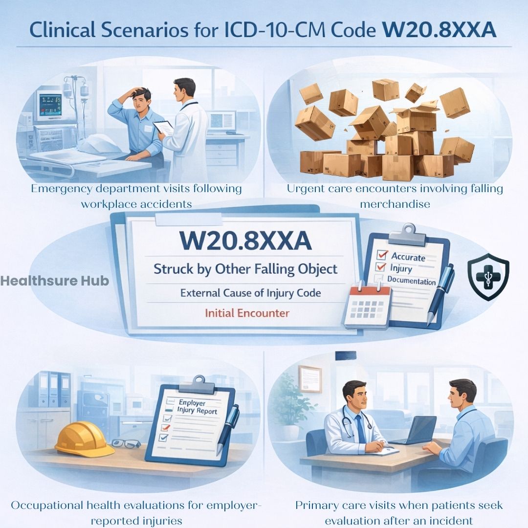 ICD-10 Code W20.8XXA – Struck by Other Falling Object