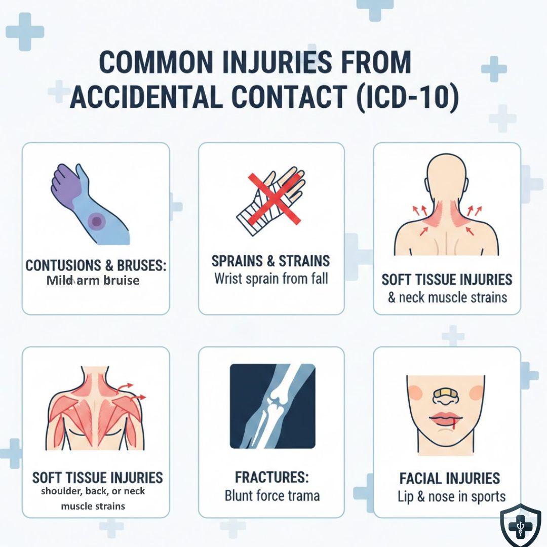 ICD-10 Code W51.XXXA – Struck by Another Person, Initial