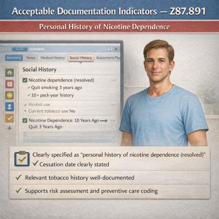 ICD-10 Z87.891 - Personal History of Nicotine Dependence
