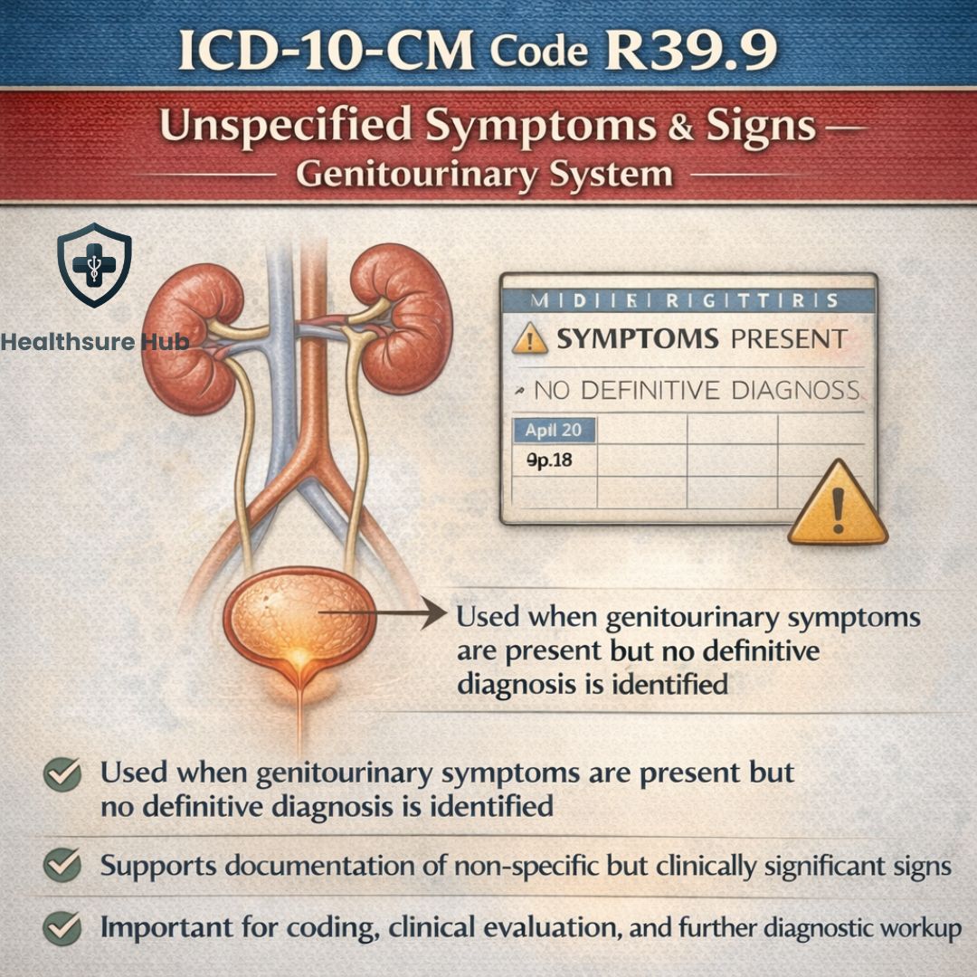 ICD-10 Code R39.9 - Unspecified Genitourinary Symptoms