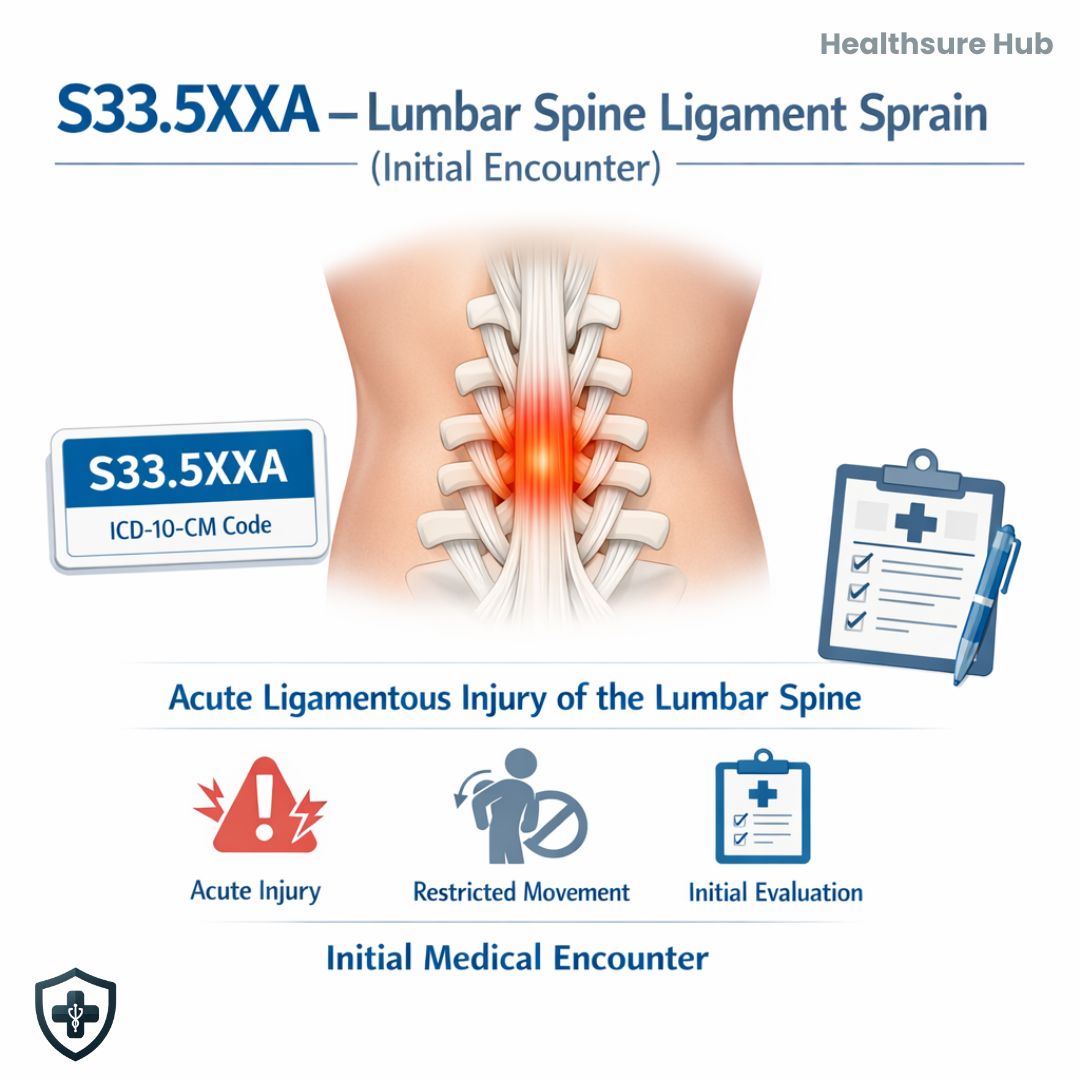 ICD-10 Code S33.5XXA – Lumbar Spine Ligament Sprain