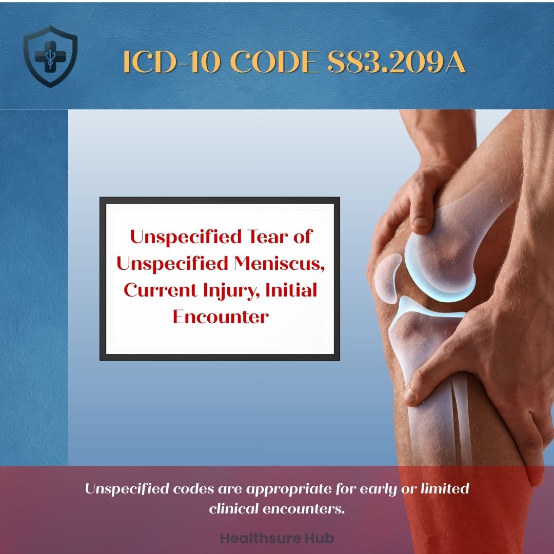 ICD-10 Code S83.209A – Unspecified Meniscus Tear