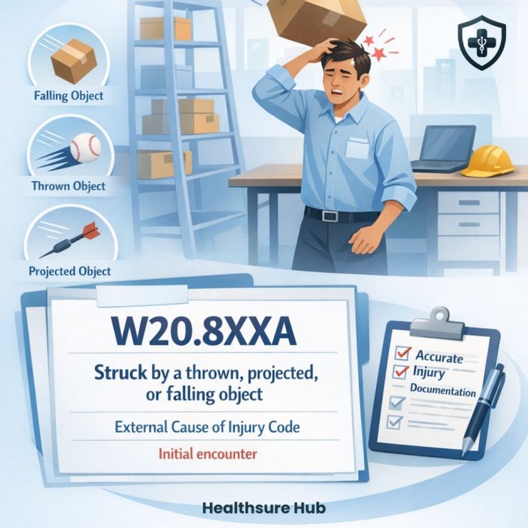 ICD-10 Code W20.8XXA – Struck by Other Falling Object