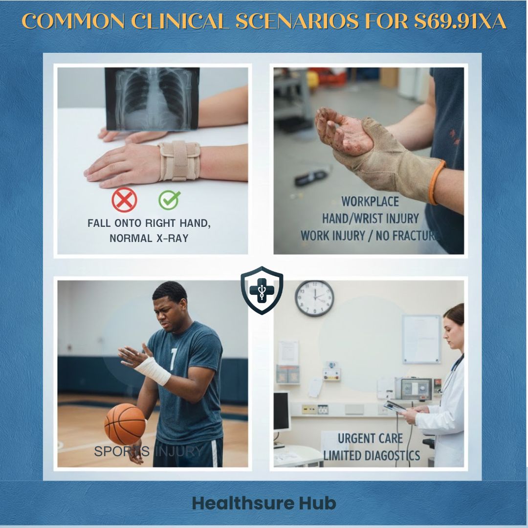 S69.91XA - Unspecified Injury of Right Wrist, Hand & Fingers