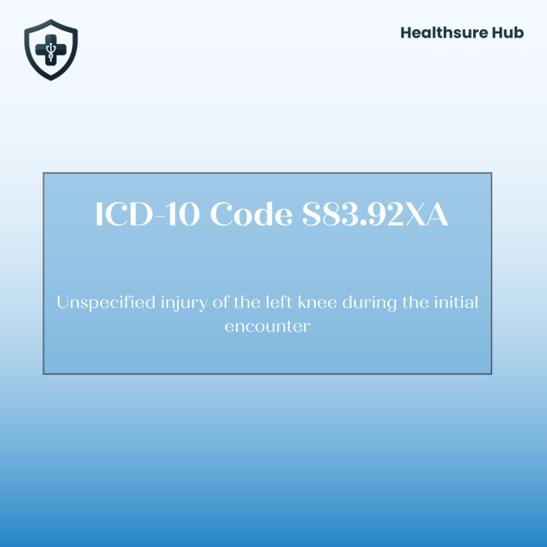ICD-10 S83.92XA – Unspecified Left Knee Injury Explained